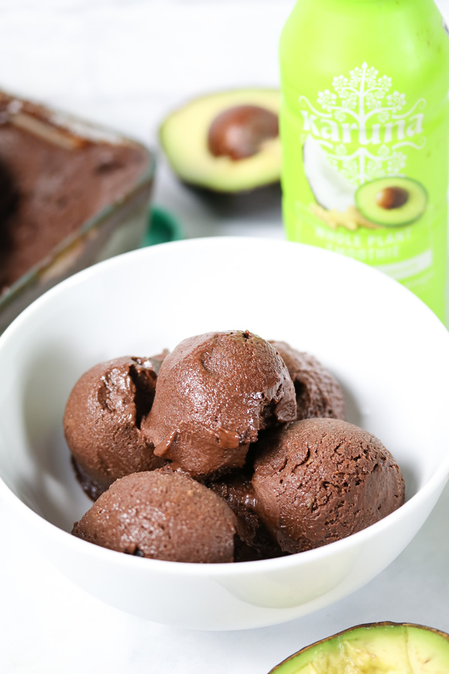 Avocado Chocolate Ice Cream with Avo-Keto Smoothie